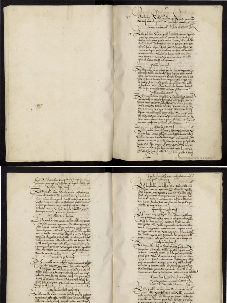 1548 - Relacion de Los Pueblos Que Visito Gaspar Xuarez | PDF