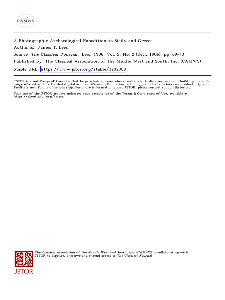 A Photographic Archaeological Expedition To Sicily and Greece | PDF
