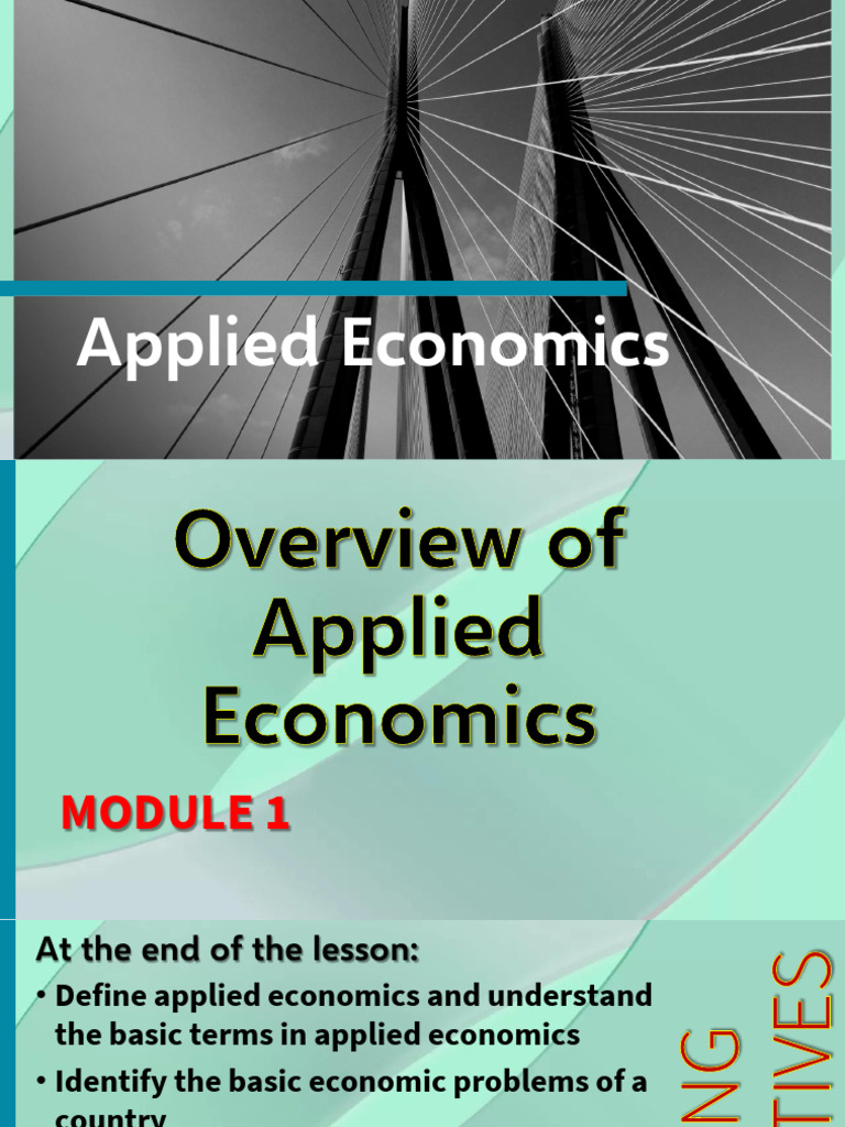 1 - Overview of Applied Economics - Applied Econonomics | PDF | Gross ...