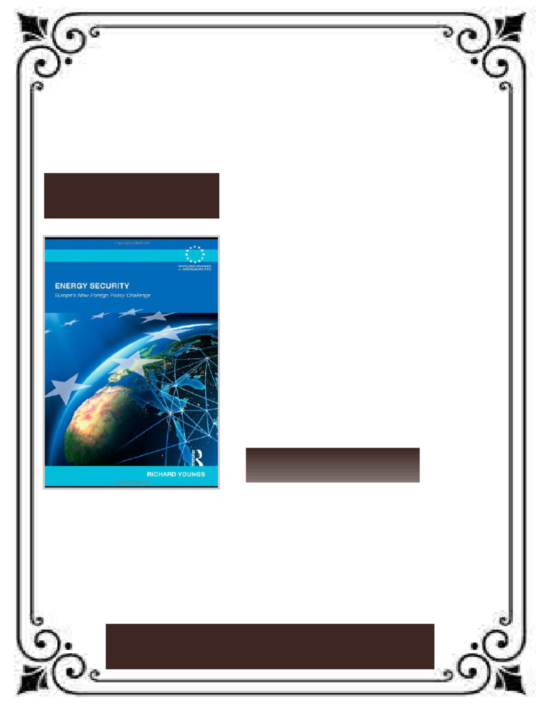 Energy Security Europe S New Foreign Policy Challenge Routledge ...