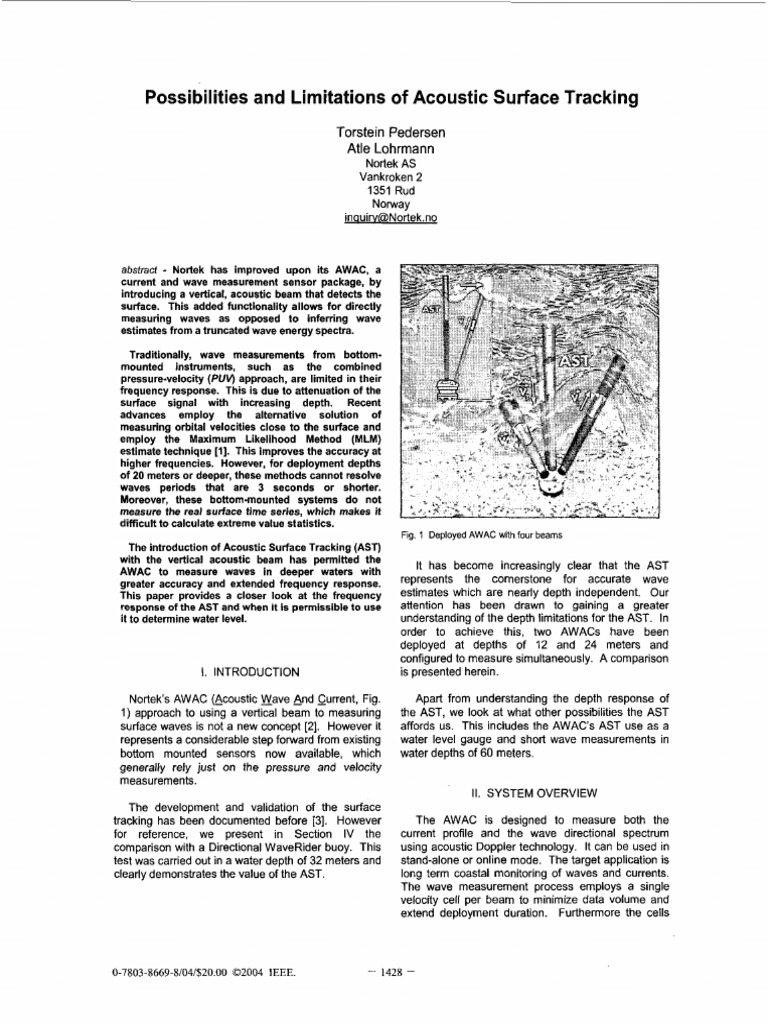 Possibilities and Limitations of Acoustic Surface Tracking - 2004 | PDF ...