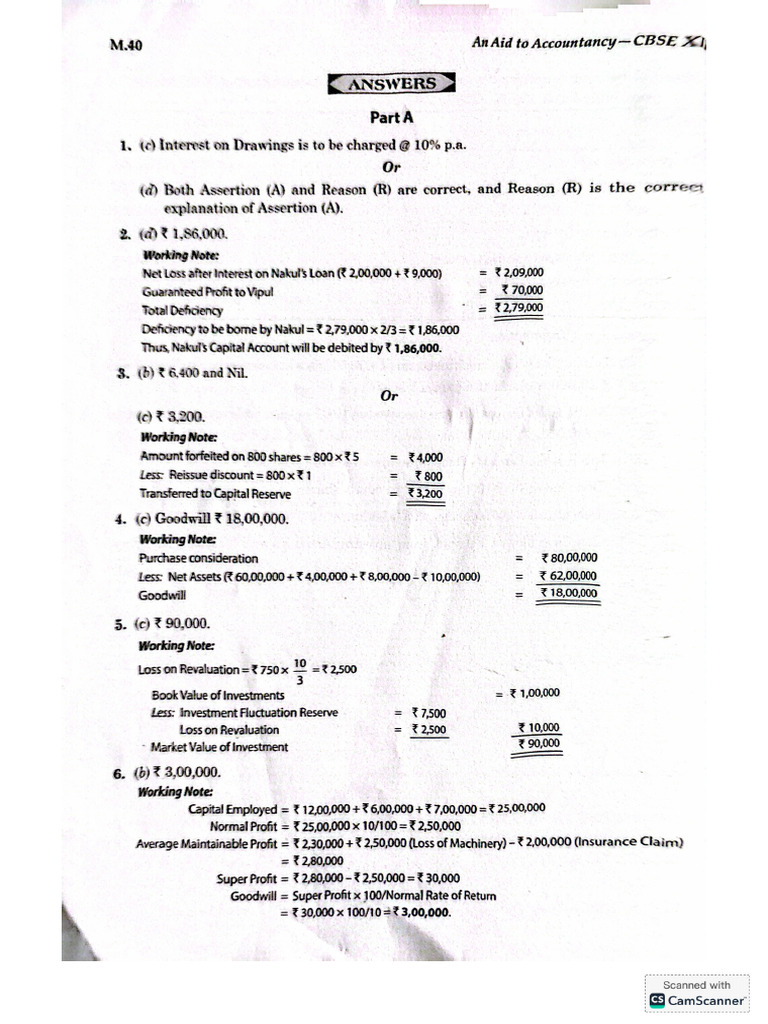 Answer Key - Model Test Paper - 2 | PDF