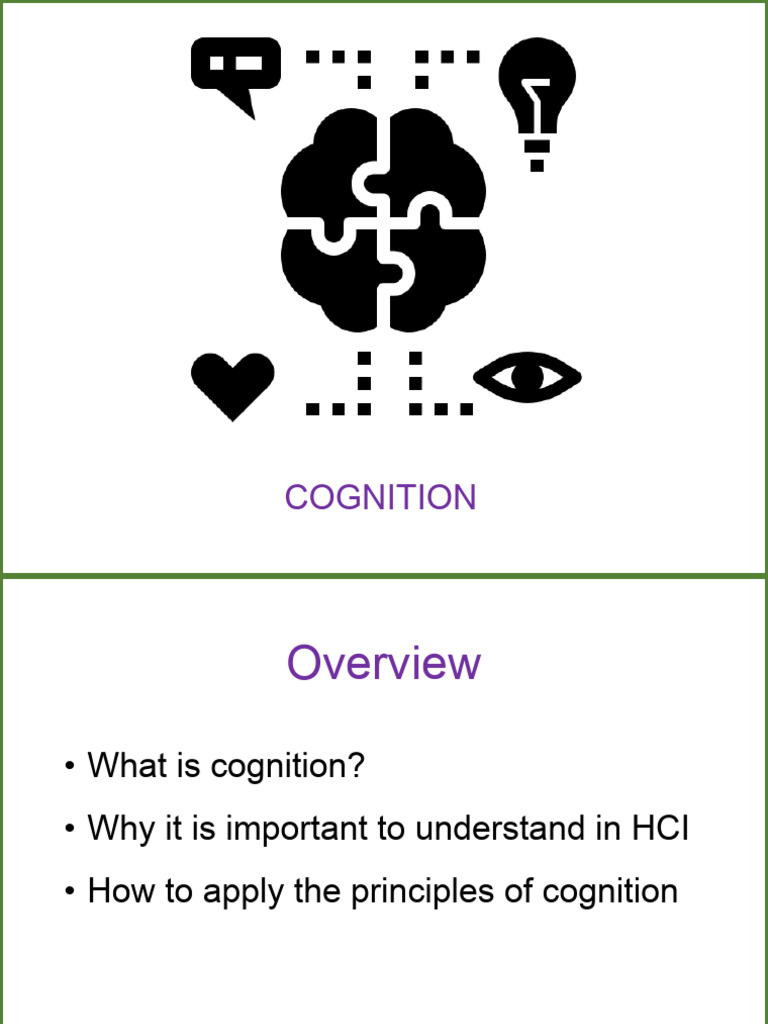 Lecture 3 Slides - Cognition | PDF | Memory | Attention