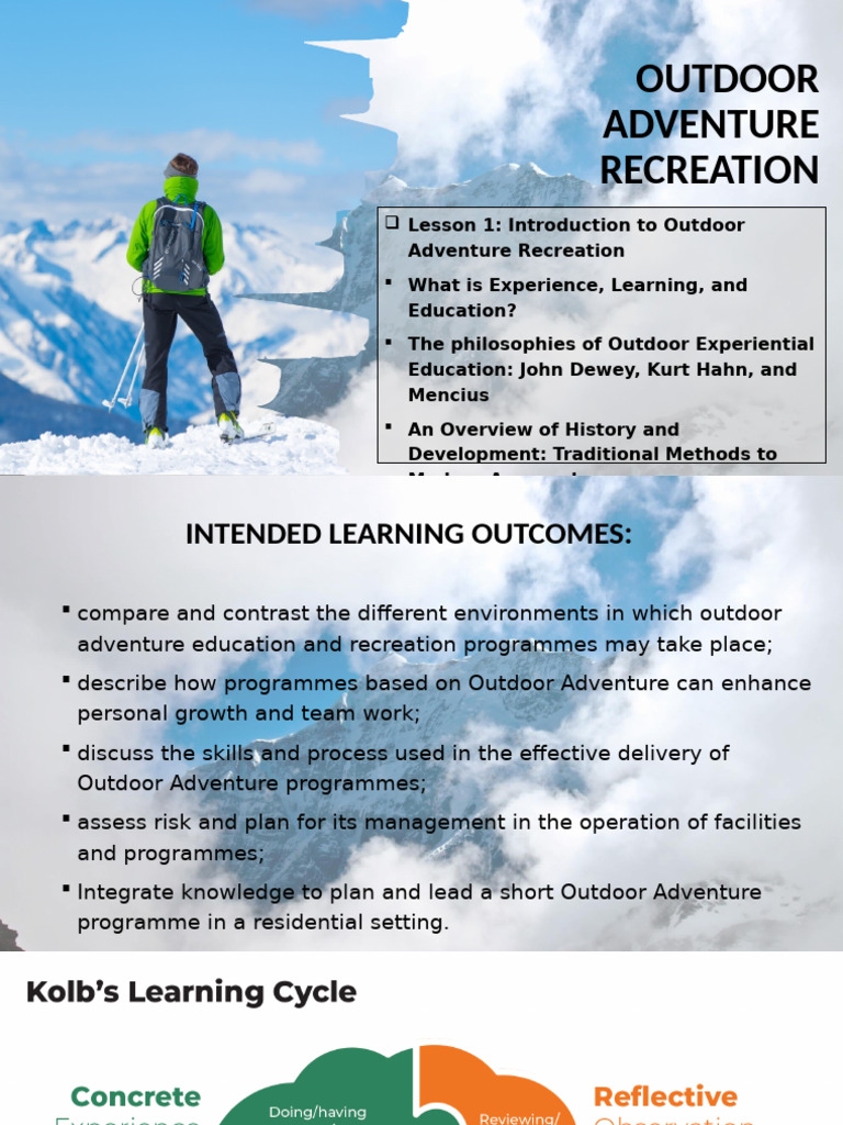 Outdoor Adventure Education Overview | PDF | Experiential Education ...
