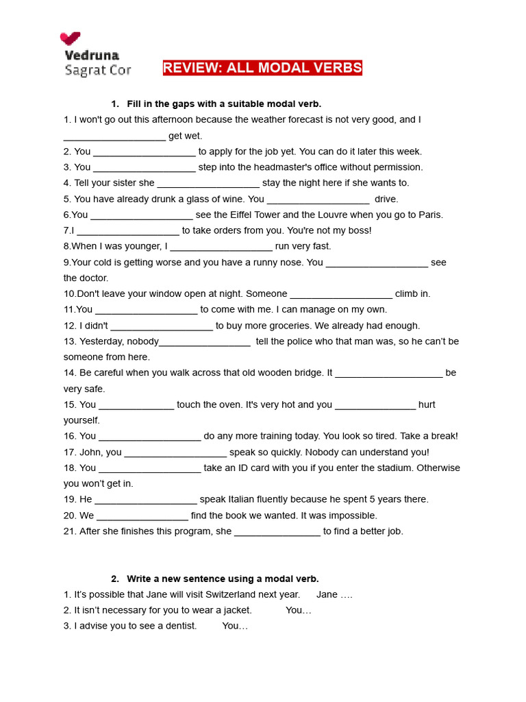 Review All Modal Verbs | PDF | Chess Theory | Chess