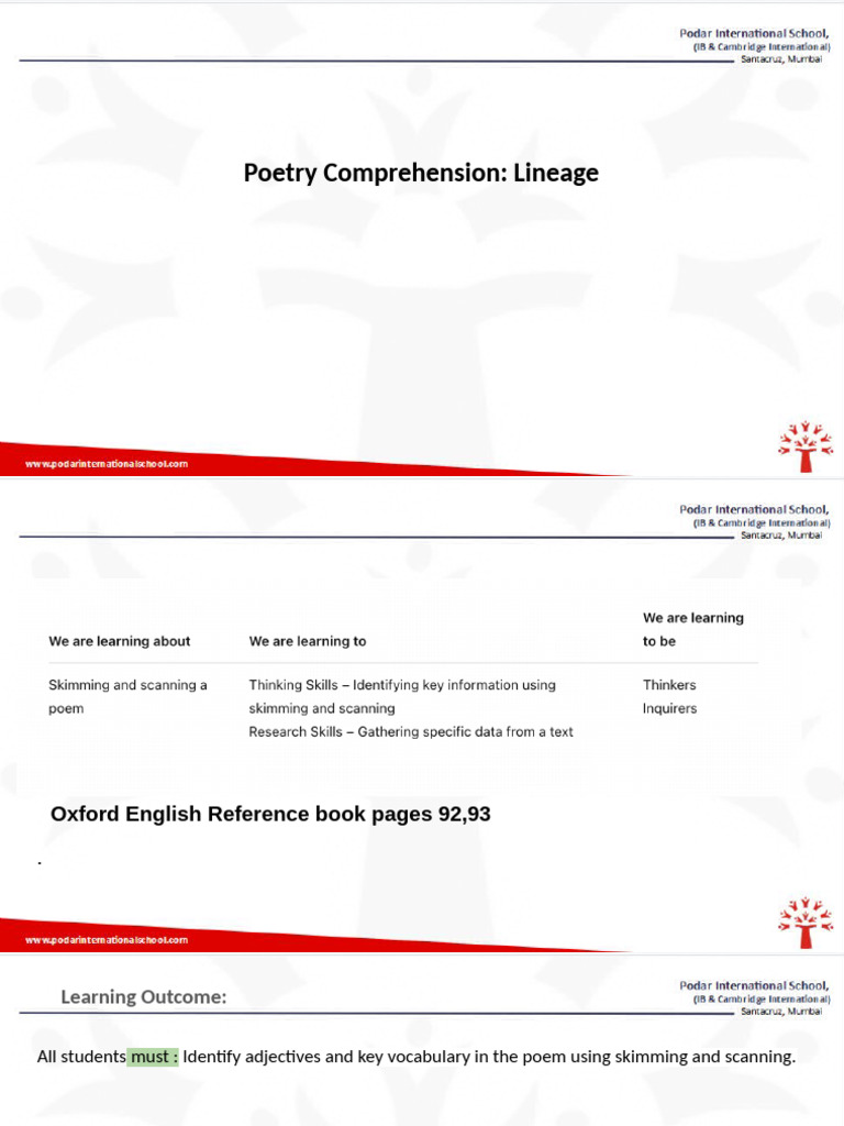 Day 9 Poetry Lineage | PDF