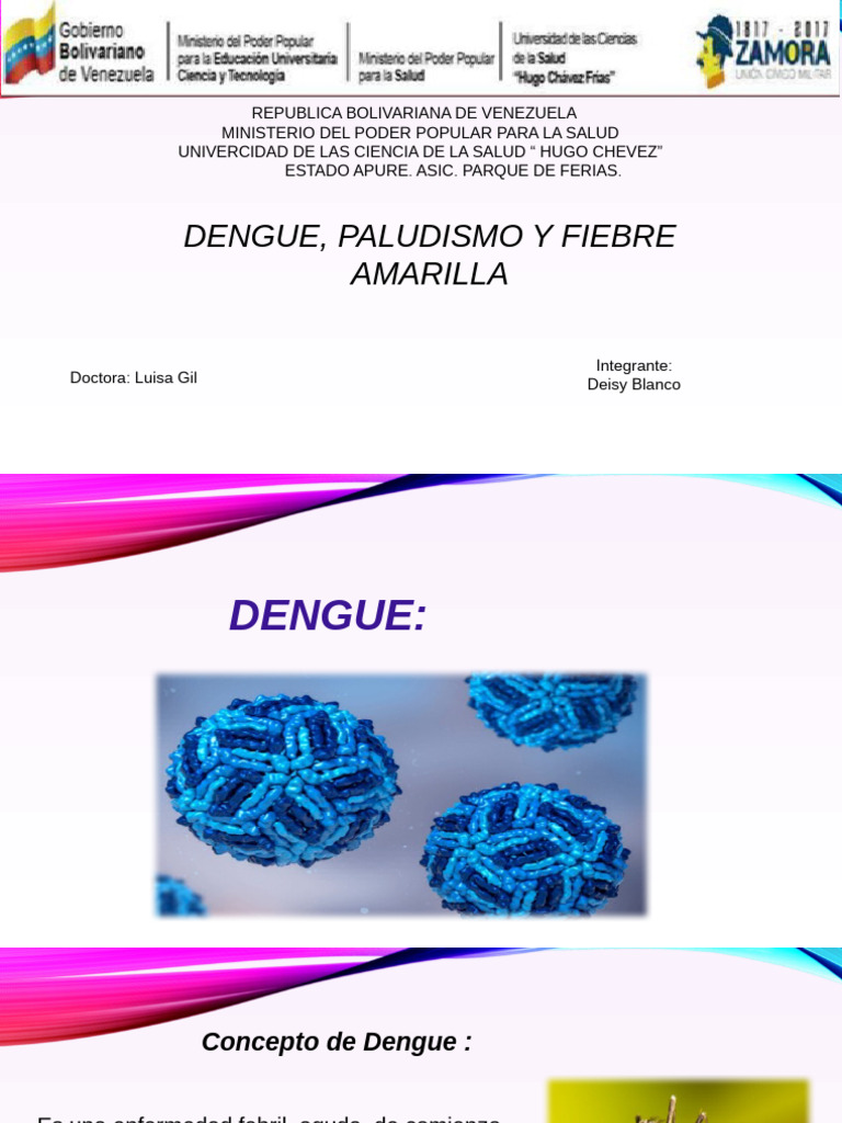 Dengue: Epidemiología y Tratamiento en Venezuela | PDF | Especialidades ...