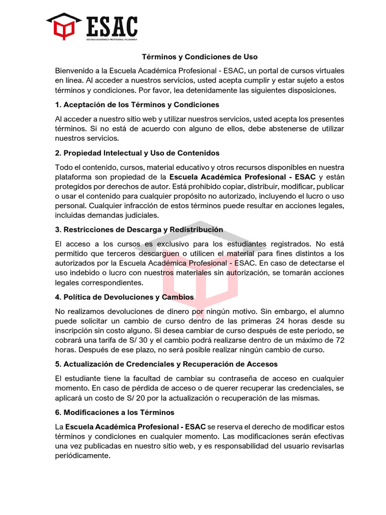 Términos y Condiciones | PDF | Propiedad