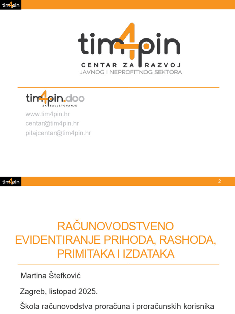 MŠ - Prihodi, Rashodi, Primici, Izdaci TIM4PIN 22102025 | PDF