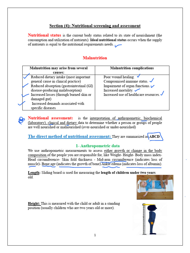 Sec (4) Nutritional Screening and Assessment | PDF | Malnutrition ...