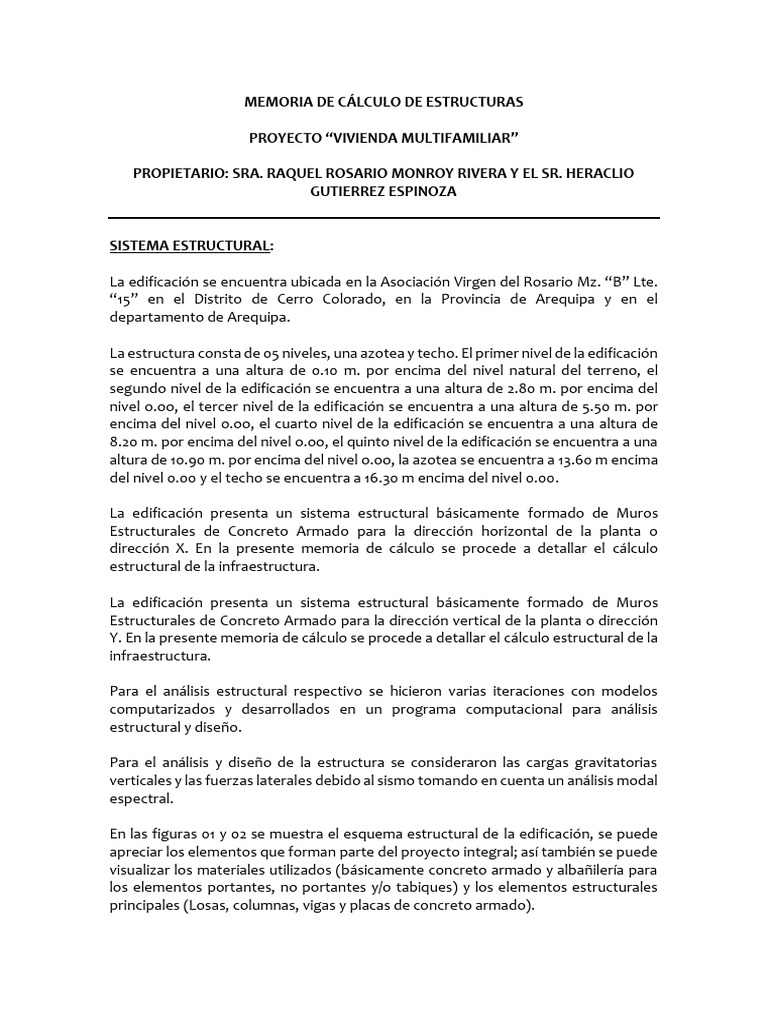 2302 Vmultcons Mc Est 0404 r1 | PDF | Hormigón | Viga (Estructura)