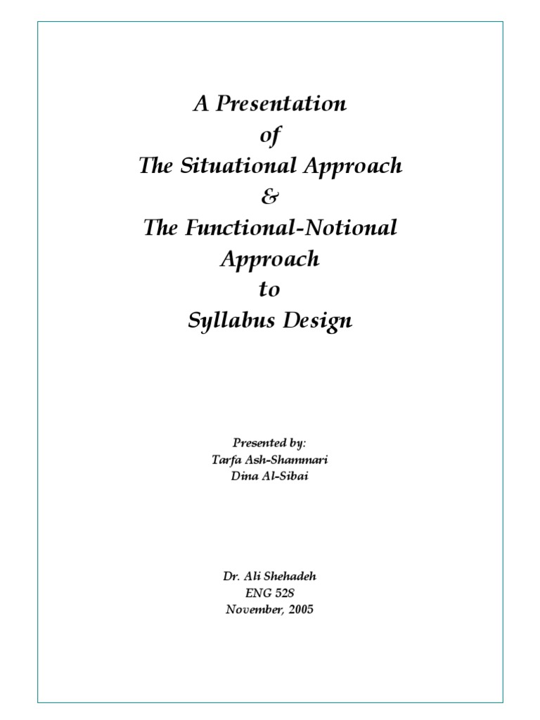 Syllabus Design | PDF | Language Education | Grammatical Tense