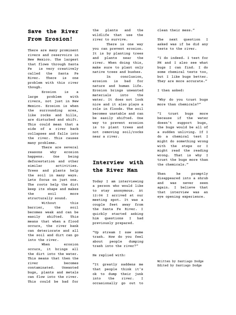 Final Draft of River Article-2 | PDF | River | Erosion
