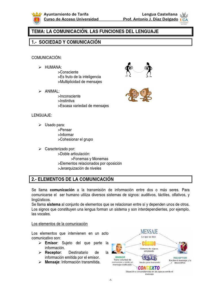 Temario Lengua Uca | PDF | Verbo | Predicado (Gramática)