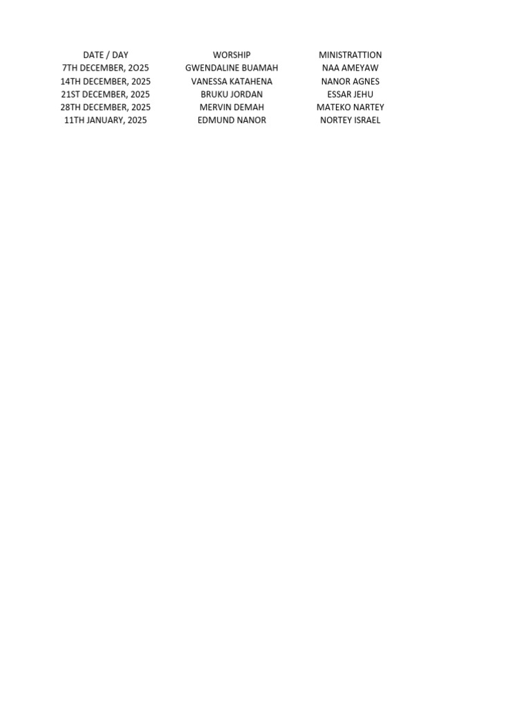 Choir Schedule - pdf101 | PDF