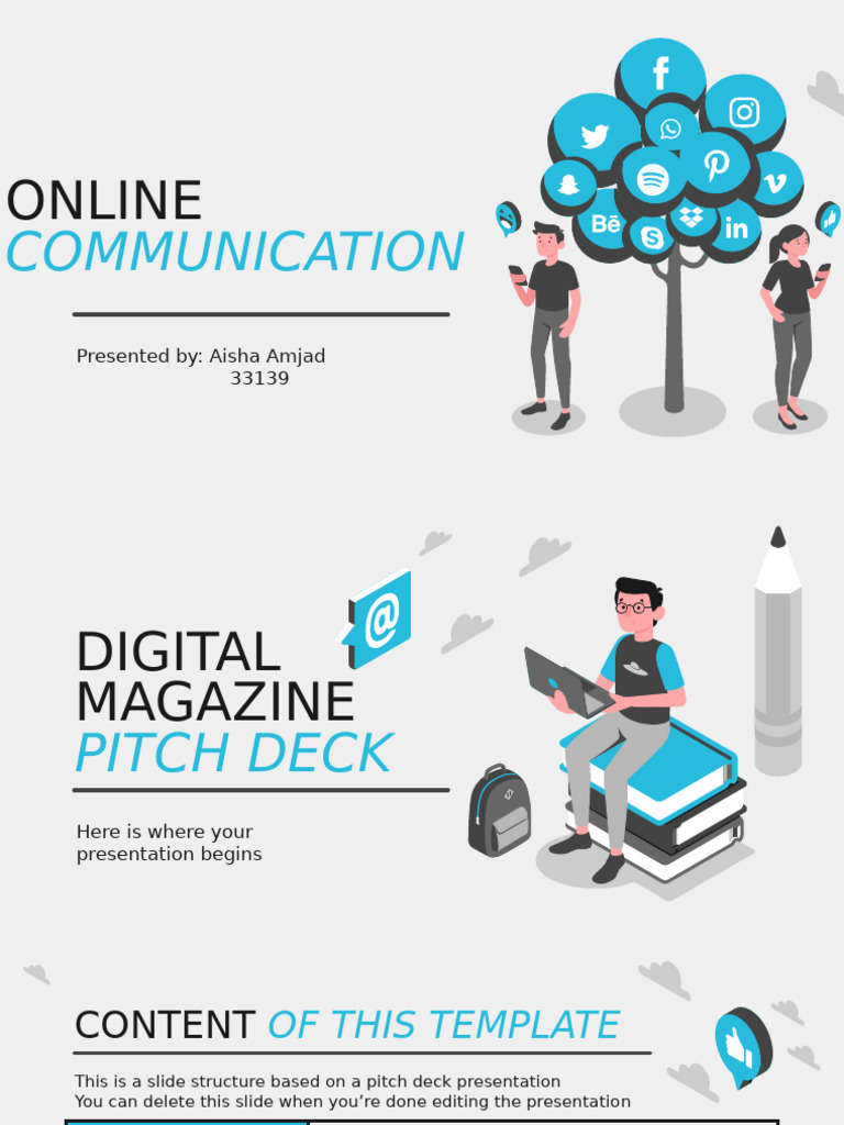 Digital Magazine Pitch Deck by Slidesgo | PDF