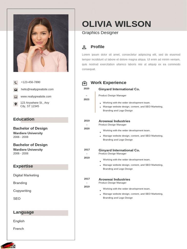 Modern German CV Template | PDF