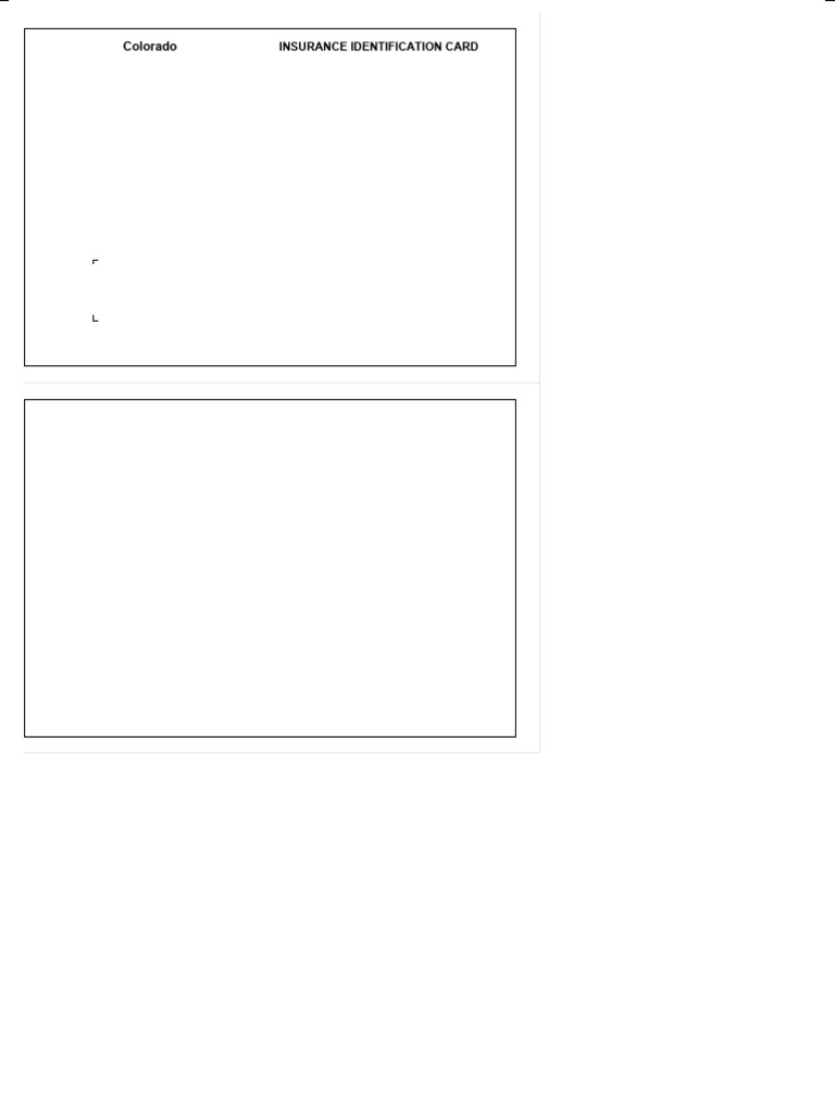 Insurance ID Card Template 1 | PDF