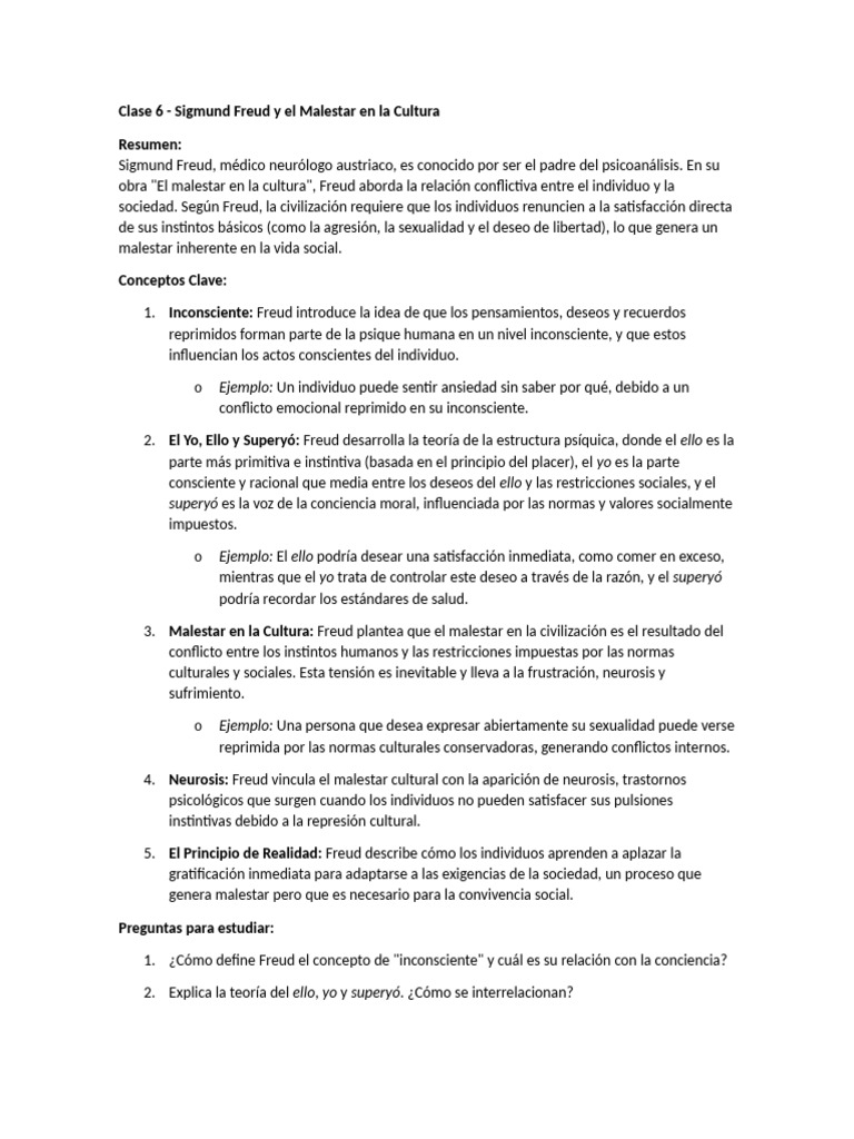 Freud y Fromm: Malestar y Alienación Social | PDF | Psicoanálisis ...