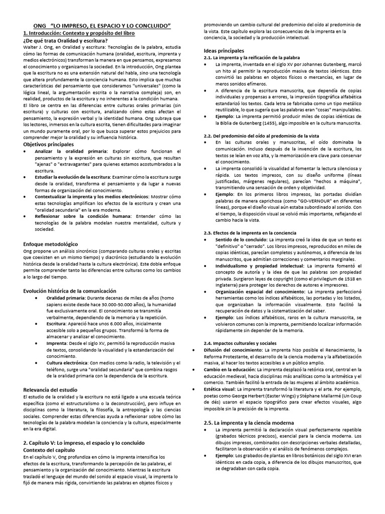 Resuemens de Comunicaicón 1 Ong | PDF | Imprenta | Libros