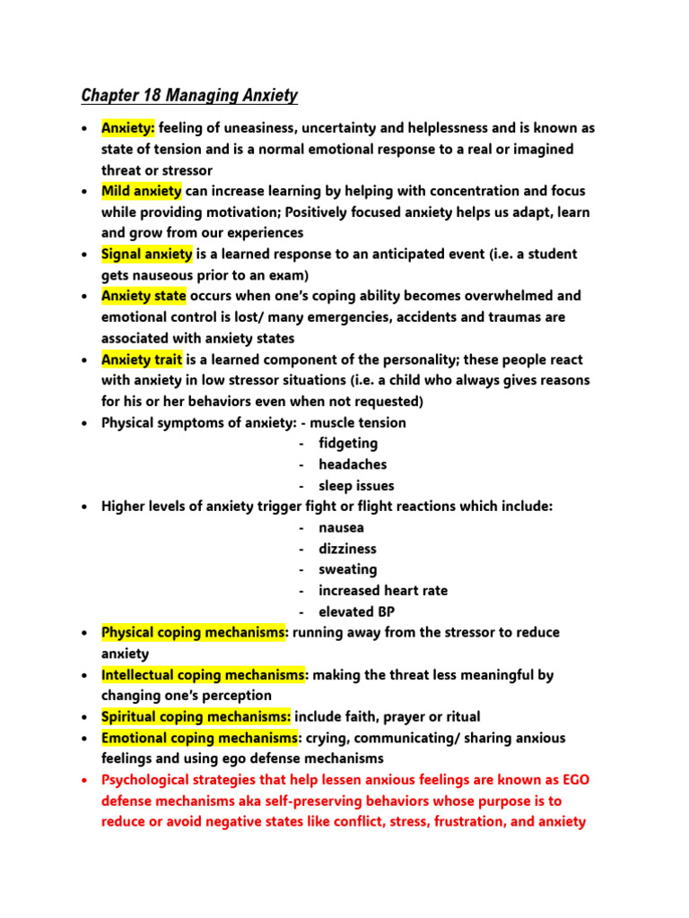 Understanding and Managing Anxiety | PDF