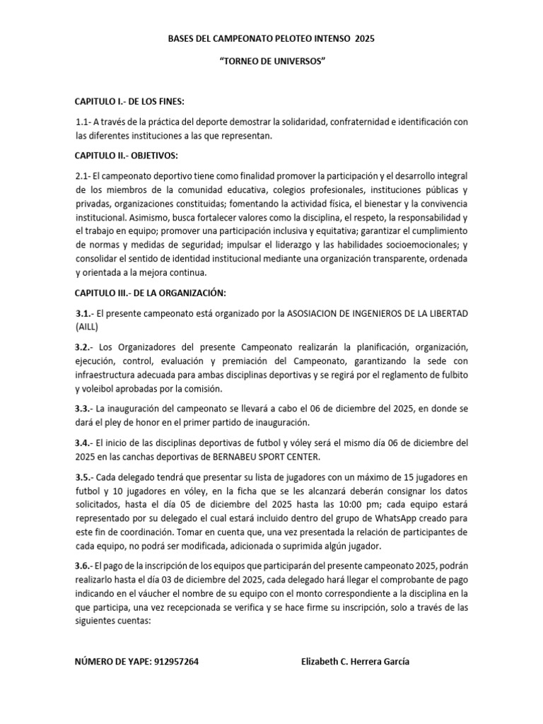 Bases Campeonato Relampago Aill | PDF | Árbitro | Vóleibol