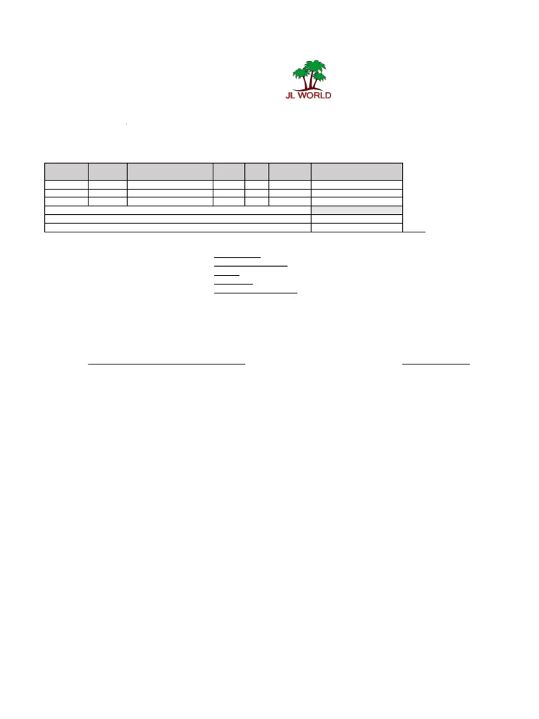 Invoice for JL World Timor Leste | PDF