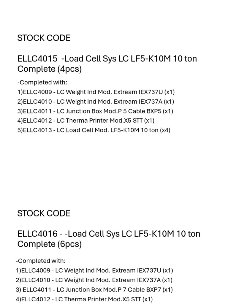 LC Loadcell Weighing System Overview | PDF | Computer Engineering ...