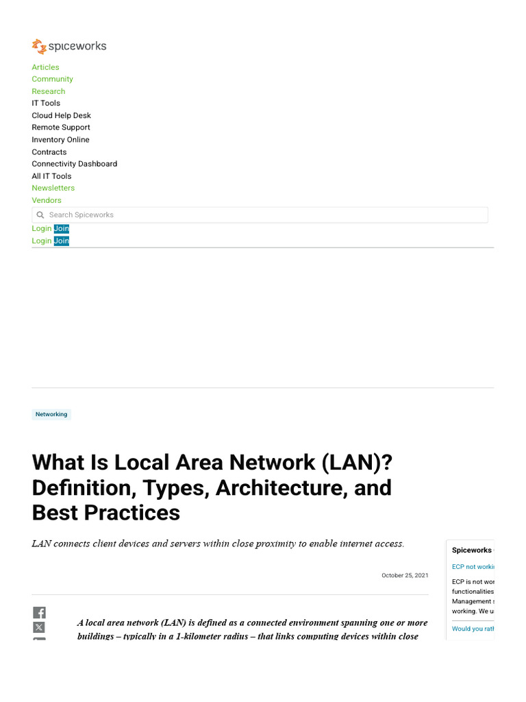 What Is Local Area Network (LAN) ? Definition, Types, Architecture, and ...