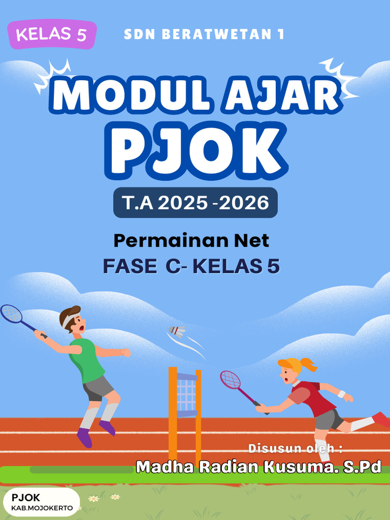 Modul Ajar Permainan Net Kelas 5 PJOK | PDF