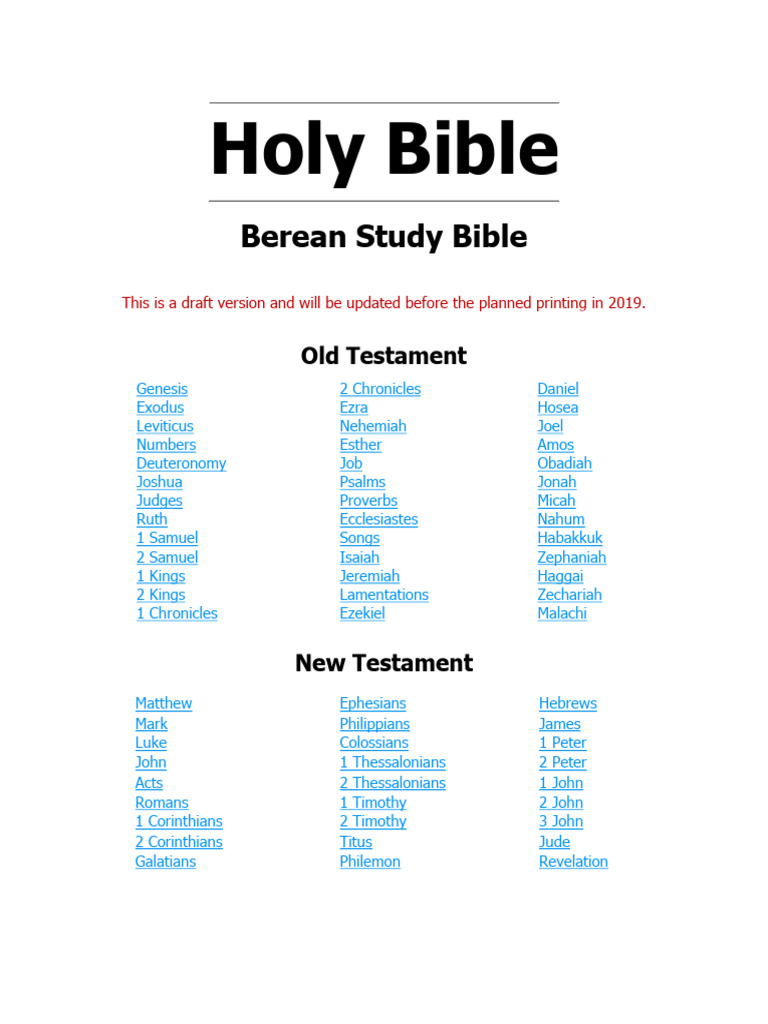Berean Study Bible (Old New Testaments) (Bible Hub) | PDF | Noah | Noah ...