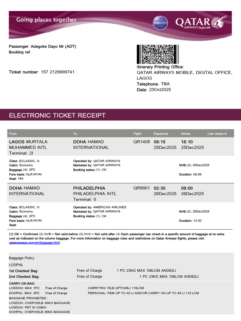 Your Electronic Receipt | PDF | Civil Aviation | Aviation