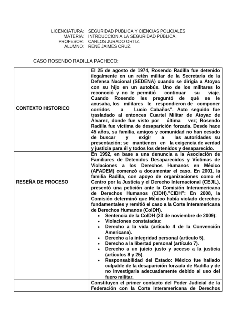 Caso Radilla: Justicia y Derechos Humanos | PDF | México | Derechos humanos