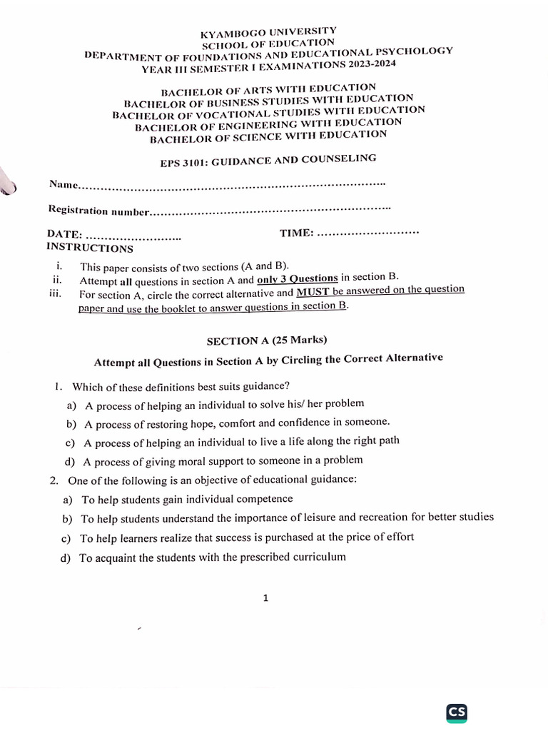 Guidance and Counseling | PDF