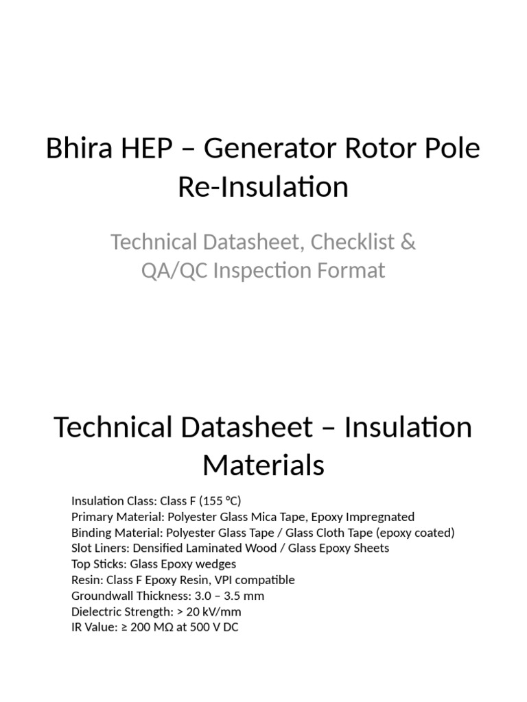 Bhira Reinsulation QA Checklist With Placeholders | PDF | Epoxy ...