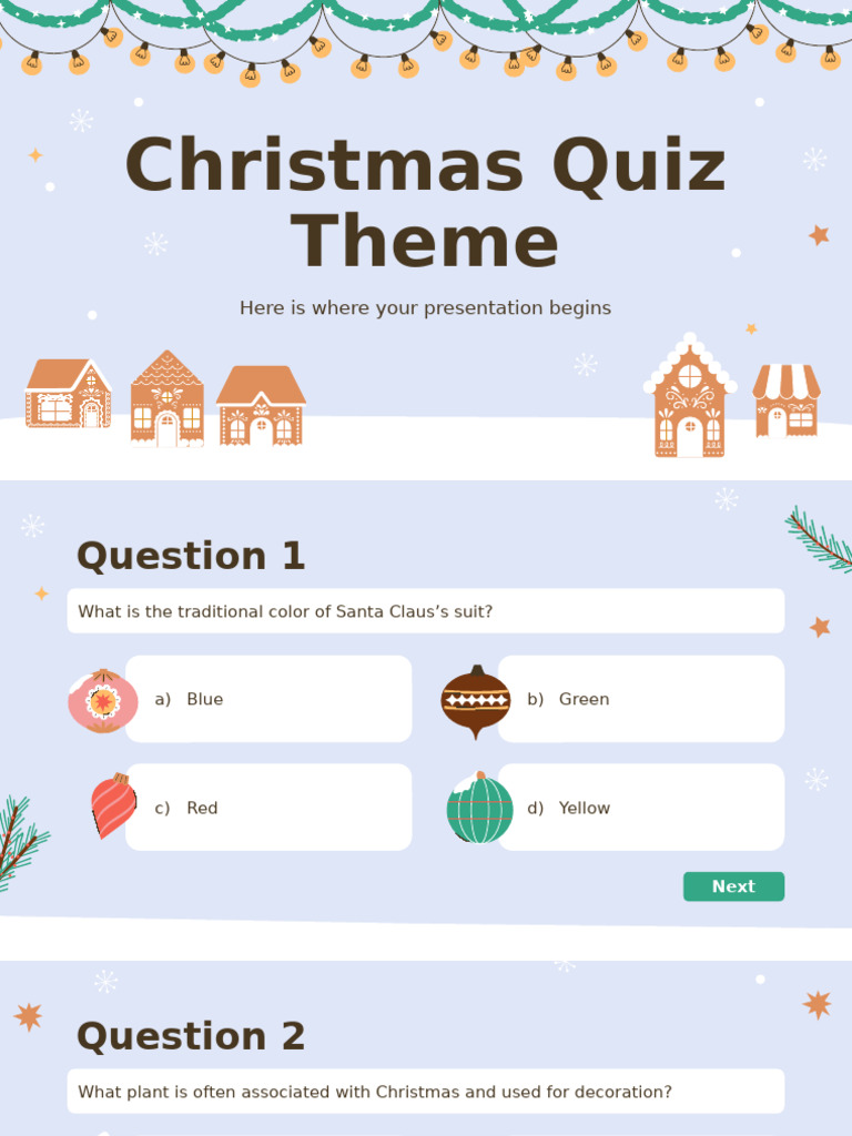 Christmas Quiz Theme | PDF | Christmas | Santa Claus's Reindeer