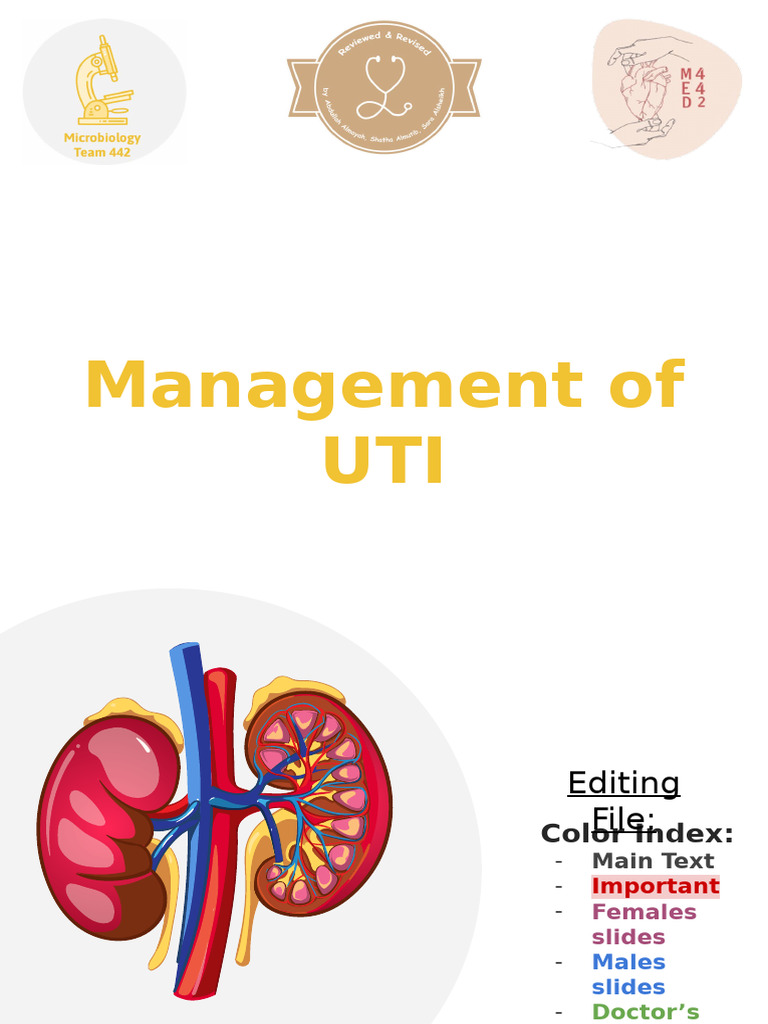 Management Strategies for Urinary Tract Infections | PDF | Urinary ...