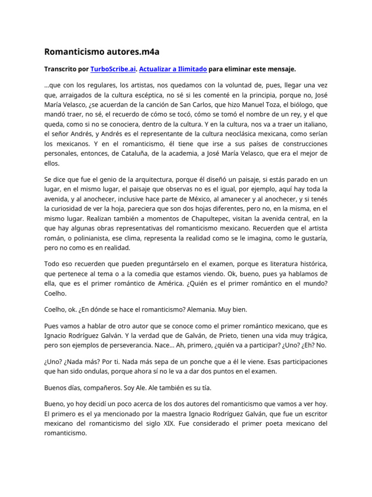 Romanticismo autores.m4a | PDF | México