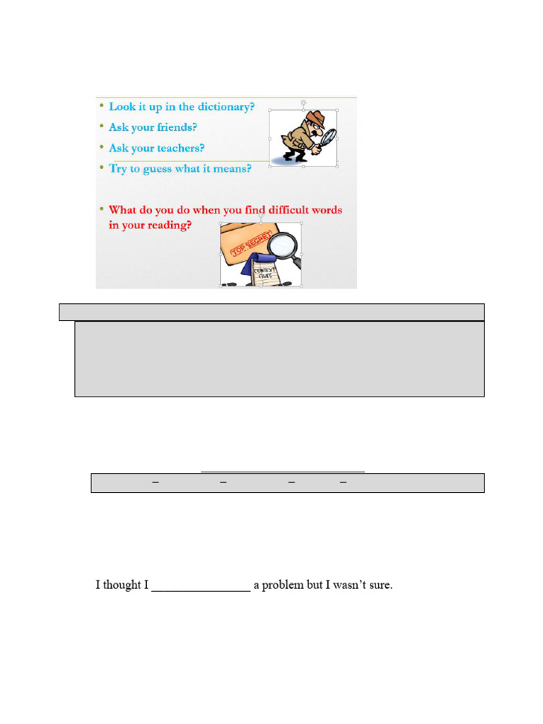 SLP - Gr9 W1 D3 Eng Worksheet 1 | PDF