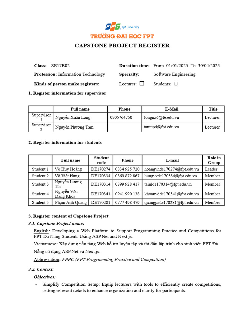 1120 SE 02 Project Registration Form | PDF | Microsoft Azure | Usability