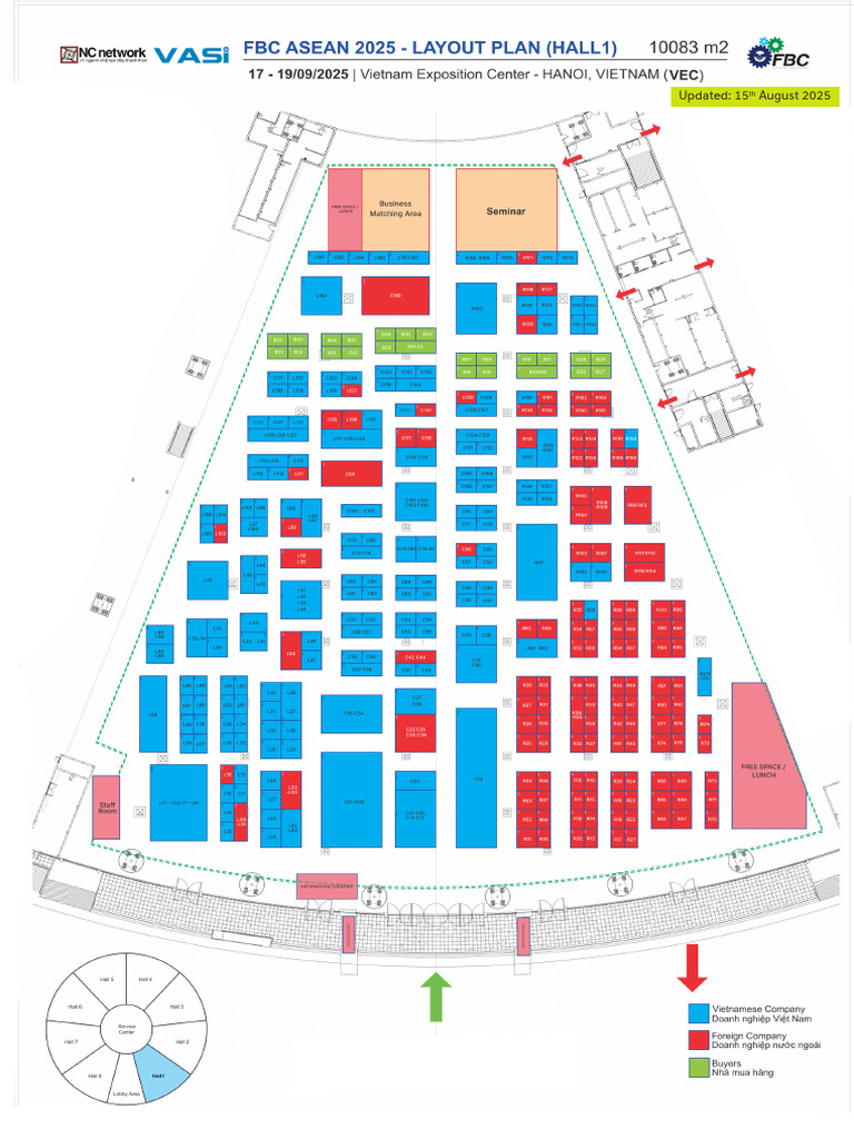FBC Asean 2025 - Layout, Exhibitor & Booth Number List - 250815 - 2 | PDF