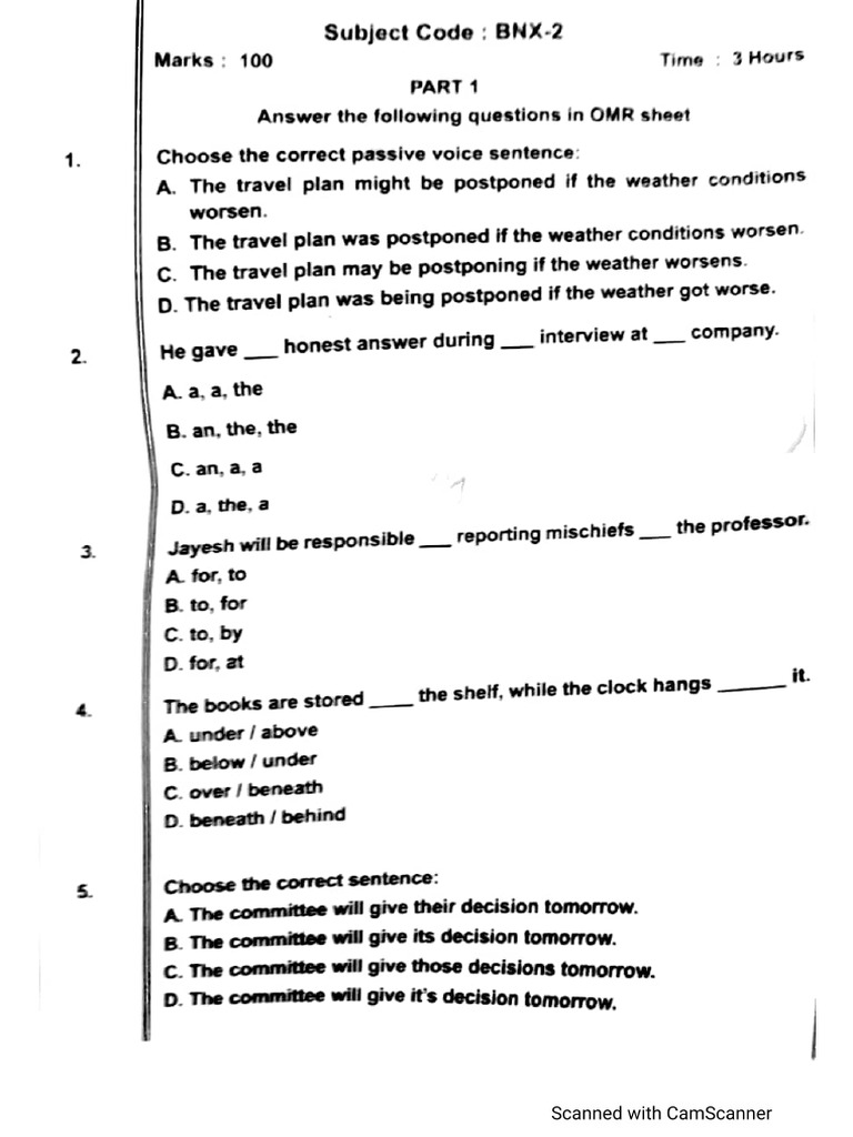 STI Mains English Paper AZ | PDF