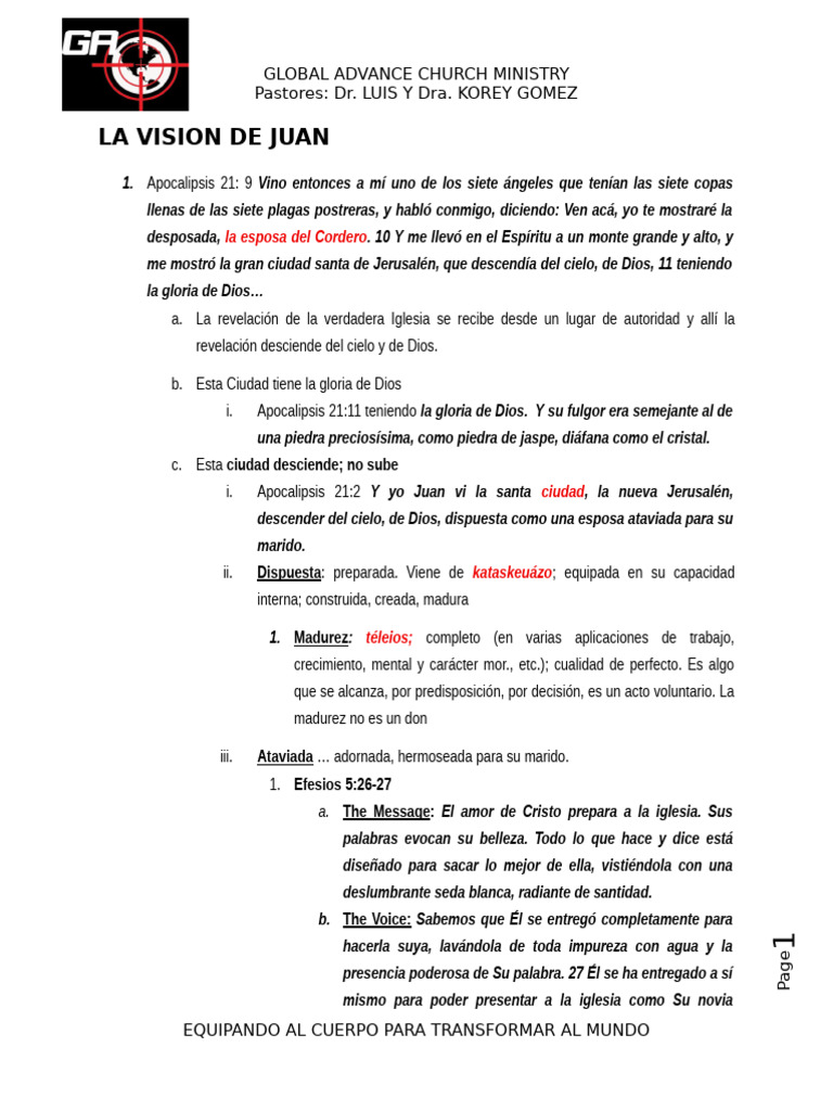 La Vision de Juan Bosquejo | PDF | Creencia religiosa y doctrina ...