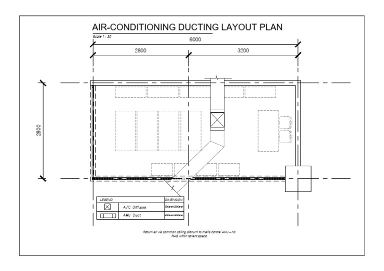 2.air Conditioning Ducting Layout Plan (Ducting, Diffuser, Return Air ...