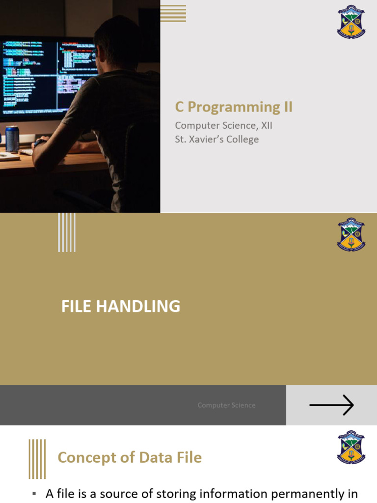 File Handling in C Programming Guide | PDF | Computer File | Pointer ...