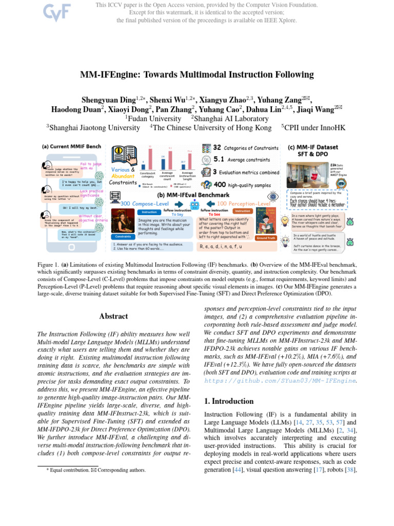 MM-IFEngine: Enhancing Multimodal Instruction | PDF | Information ...