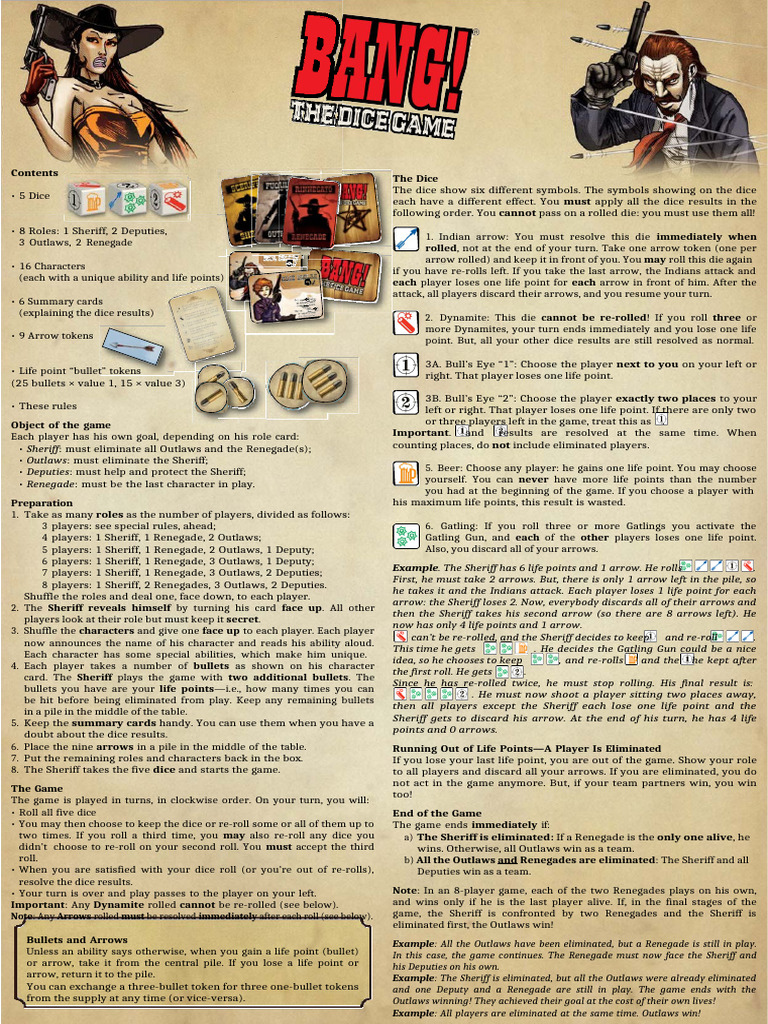 Western Dice Game Rules and Setup | PDF | Gaming Devices | Card Games