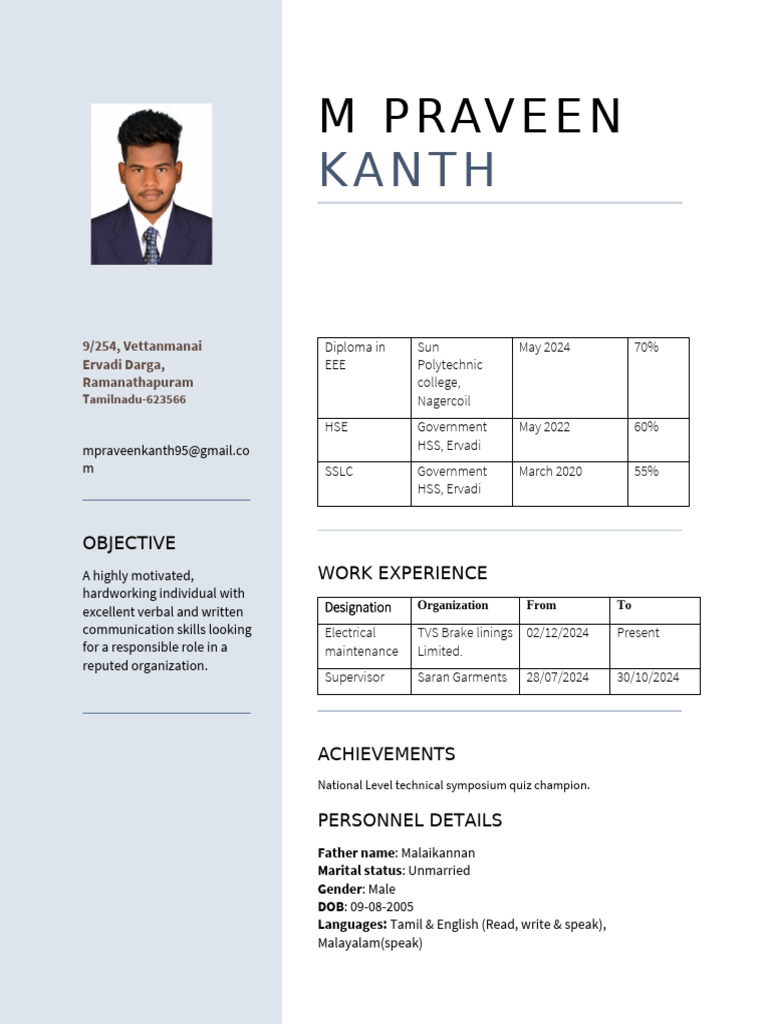 Praveen Resume 2 | PDF