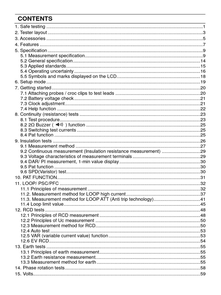 Kewtech Kt66dl User Manual | PDF | Fuse (Electrical) | Electrical Impedance