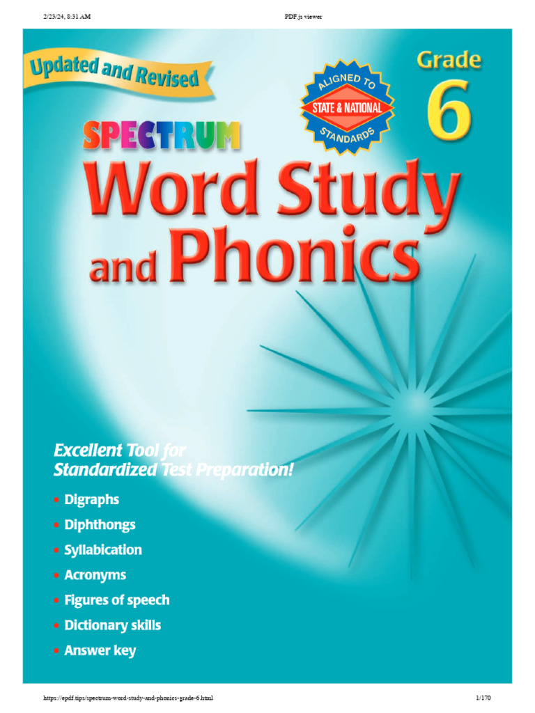 Grade 6 Word Study & Phonics Guide | PDF | Written Communication